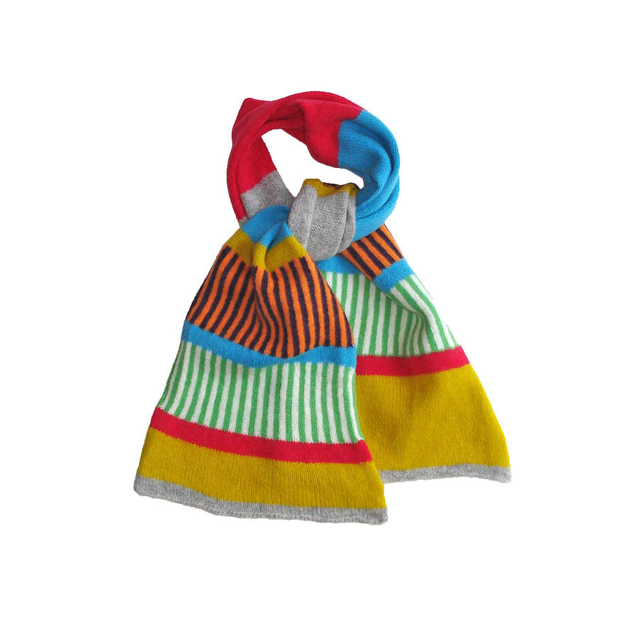 knitted lambswool children's scarf by gabrielle vary knitwear ...