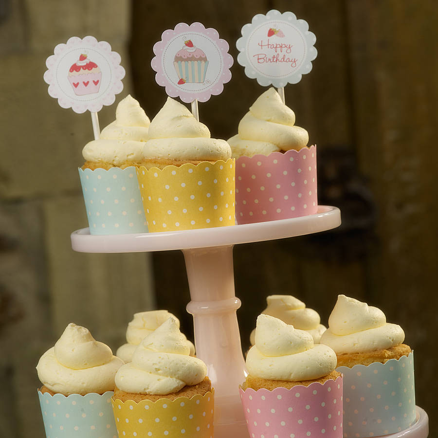 Cupcake Toppers By Feather Grey Parties Notonthehighstreet