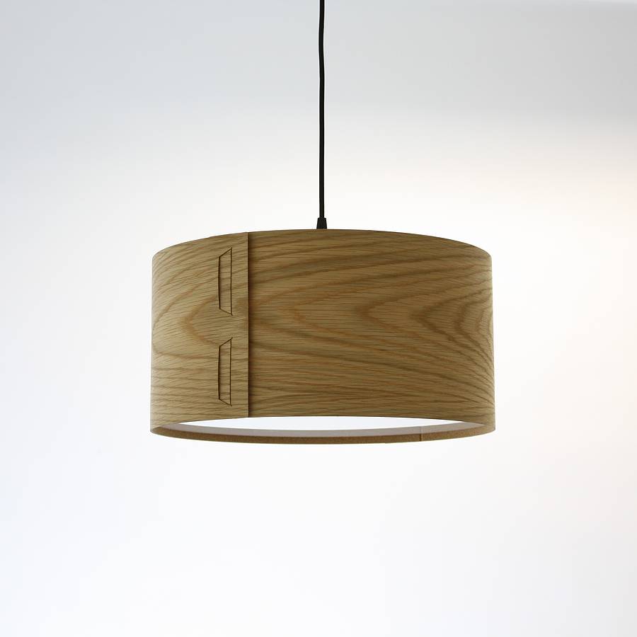 tab wood veneer light shade by john green | notonthehighstreet.com