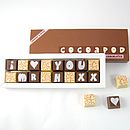 personalised chocolates in a small box by cocoapod chocolates ...