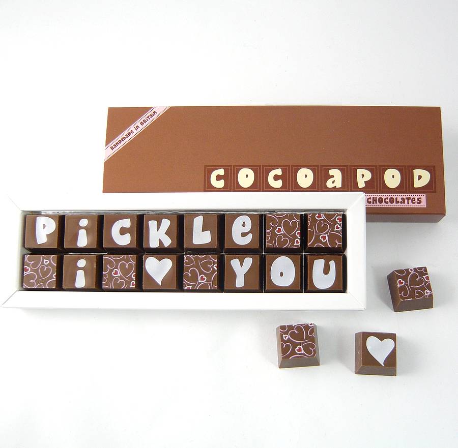 personalised chocolates in a small box by chocolate by cocoapod ...