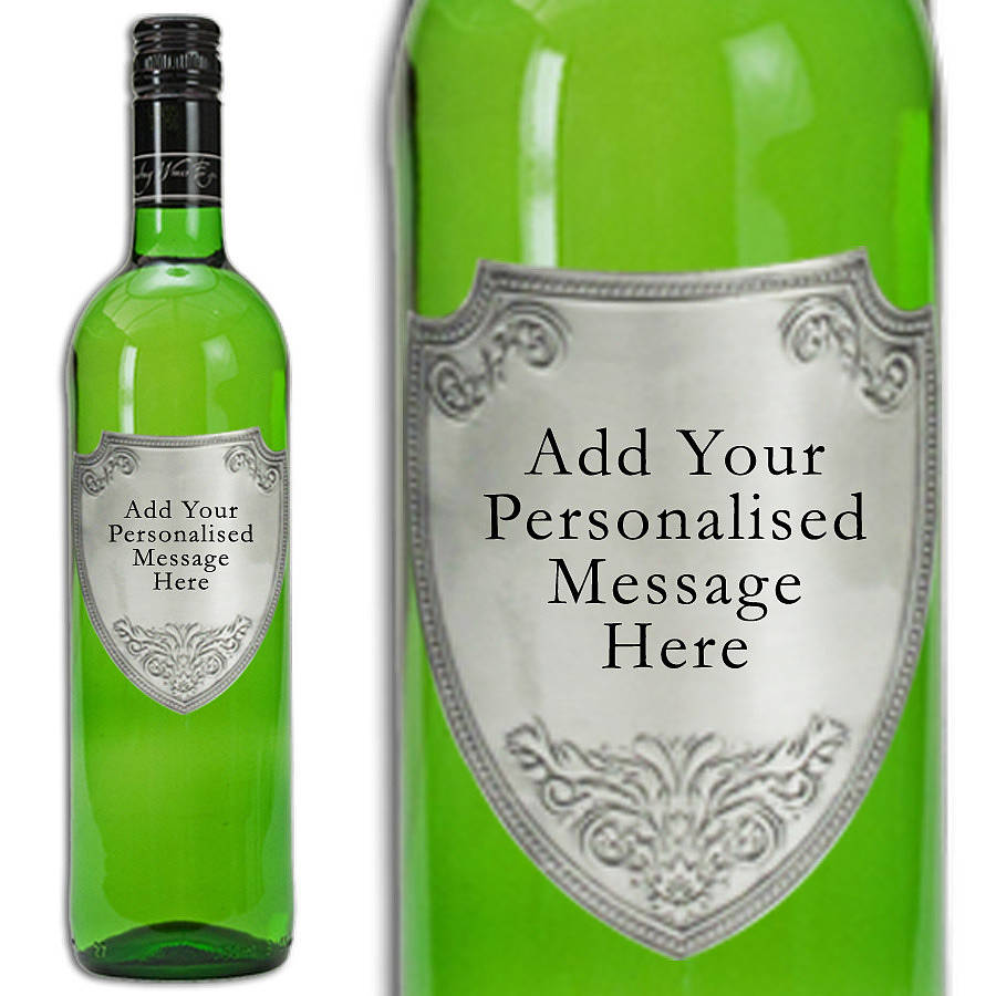 personalised pinot grigio with pewter label by giftsonline4u ...