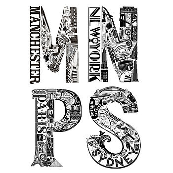 Personalised City Letter Print By Lucy Loves This