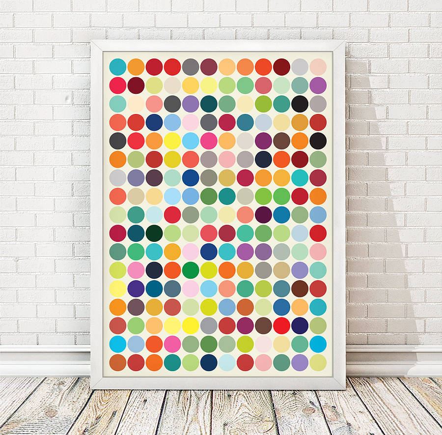 lots of dots colourful print by over & over | notonthehighstreet.com