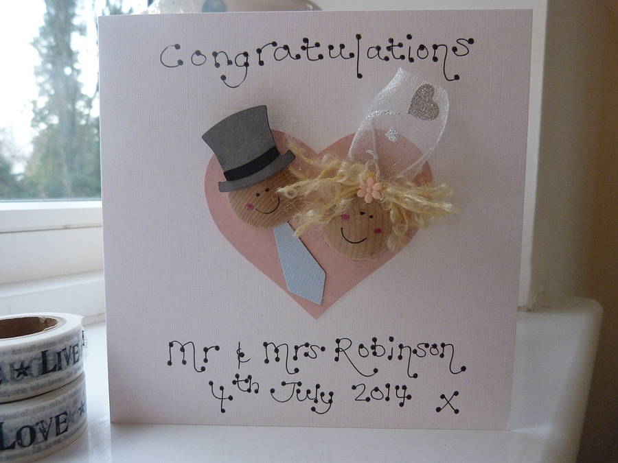 wedding day dollie card by kitty's | notonthehighstreet.com
