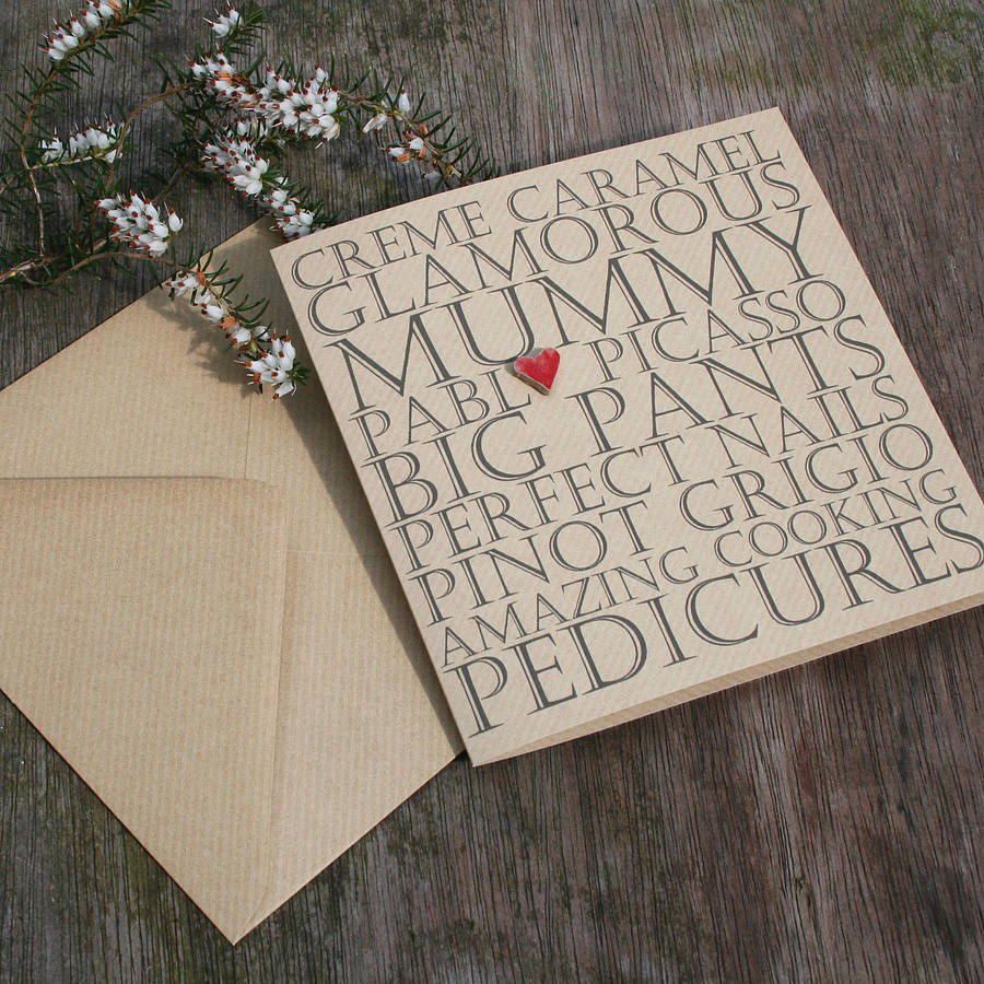 personalised mother's day card by juliet reeves designs ...