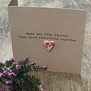 handmade mother's day card with button by juliet reeves designs ...