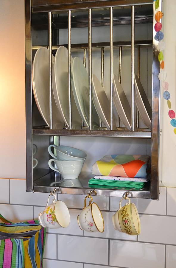 mini stainless steel plate rack by the plate rack | notonthehighstreet.com