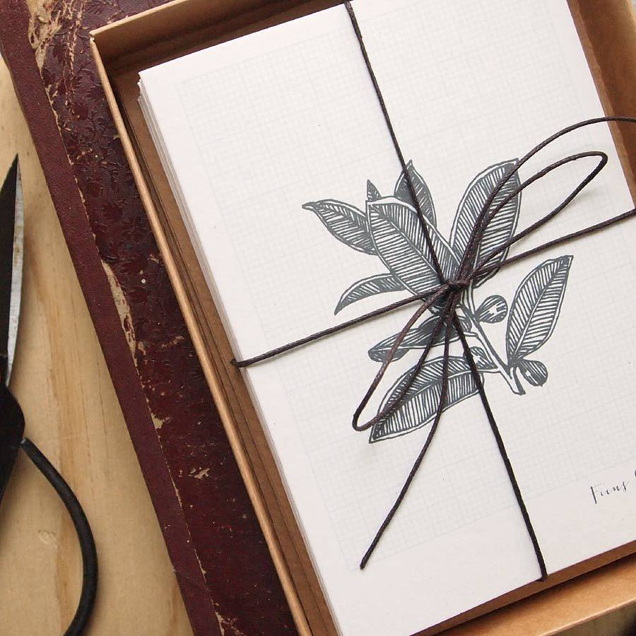 set of eight botanical notelets by alfie's studio | notonthehighstreet.com