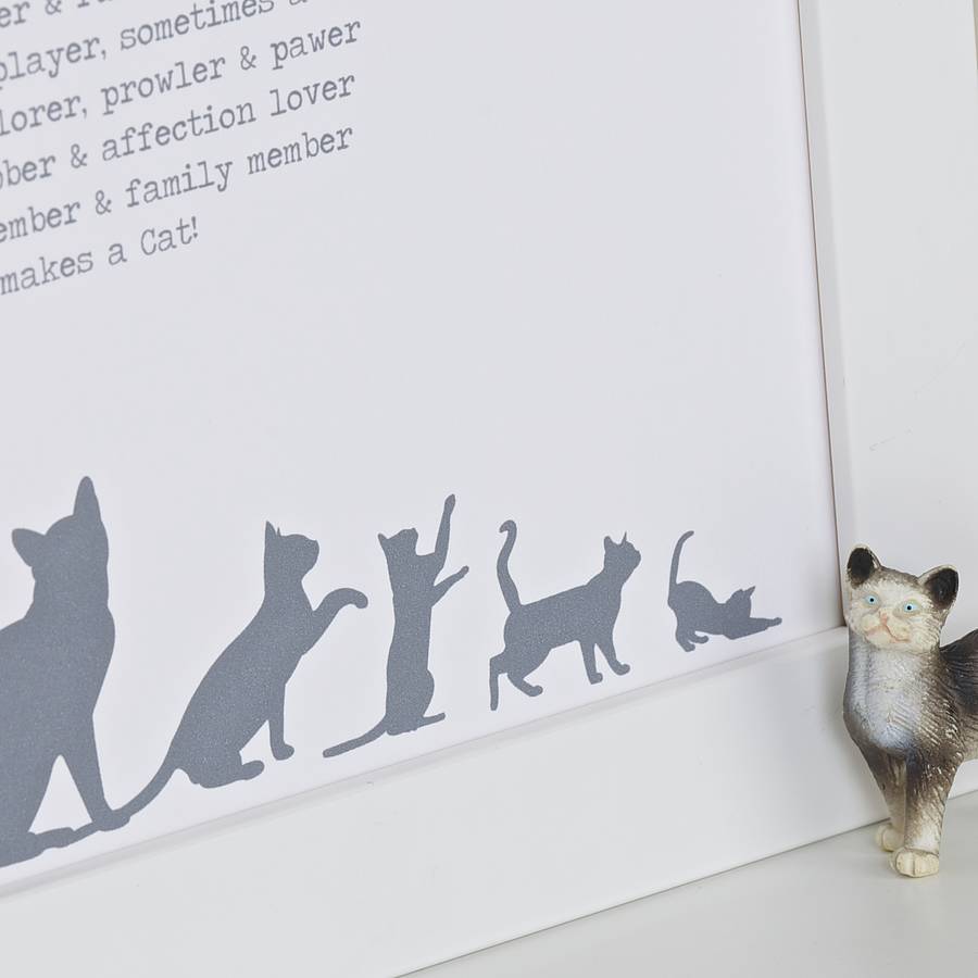cat poem print by bespoke verse | notonthehighstreet.com