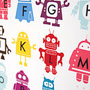 Personalised Children's Robot Alphabet Print By Little Ink ...