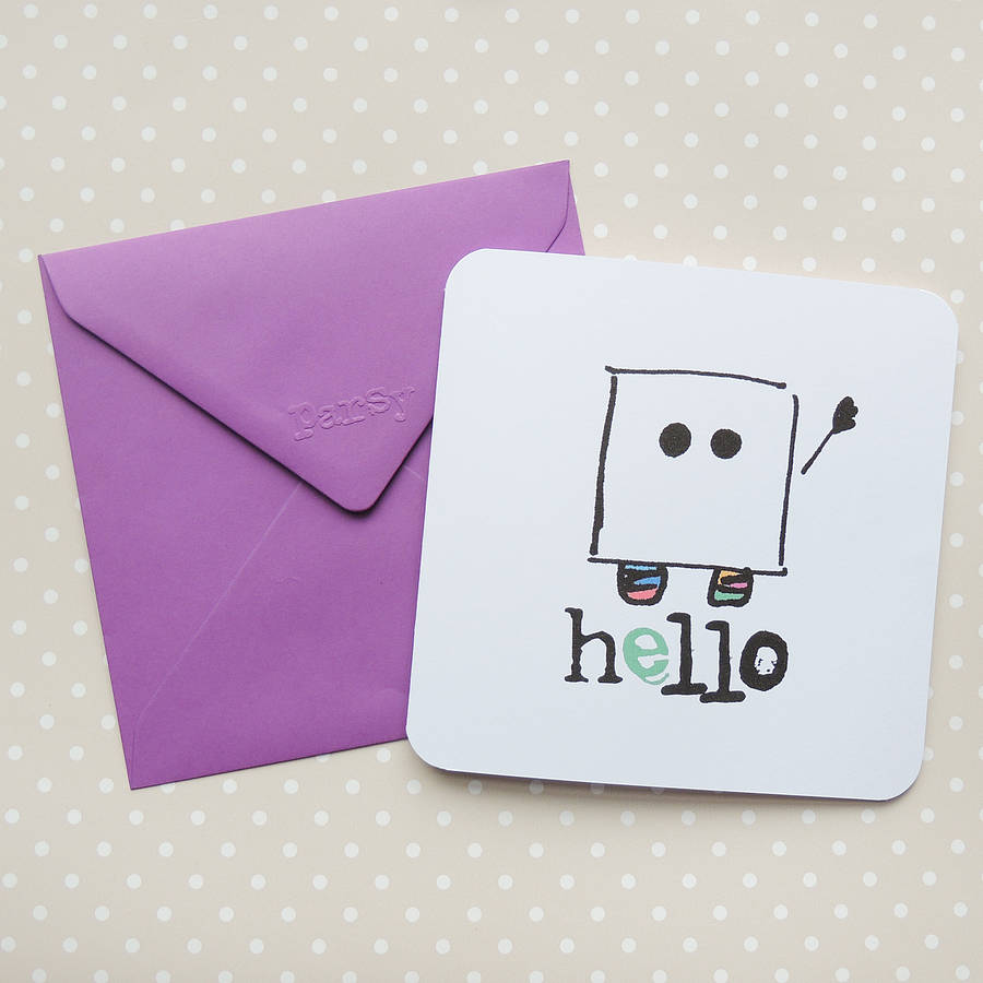 'Hello' Fun General Greeting Card By Parsy Card Co | notonthehighstreet.com