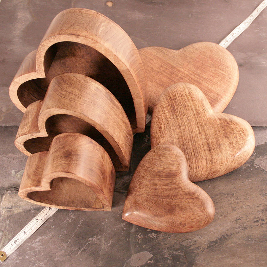 Personalised Fifth Anniversary Gift Heart Box By Cleancut Wood 
