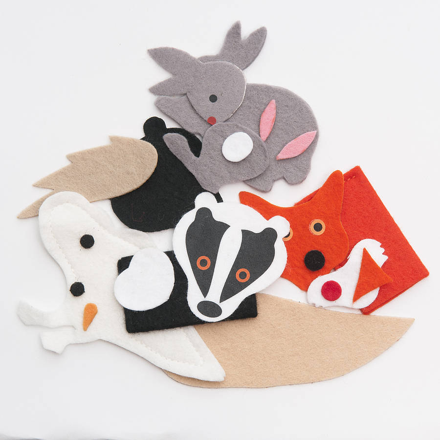 woodland finger puppet kit by make it friday | notonthehighstreet.com