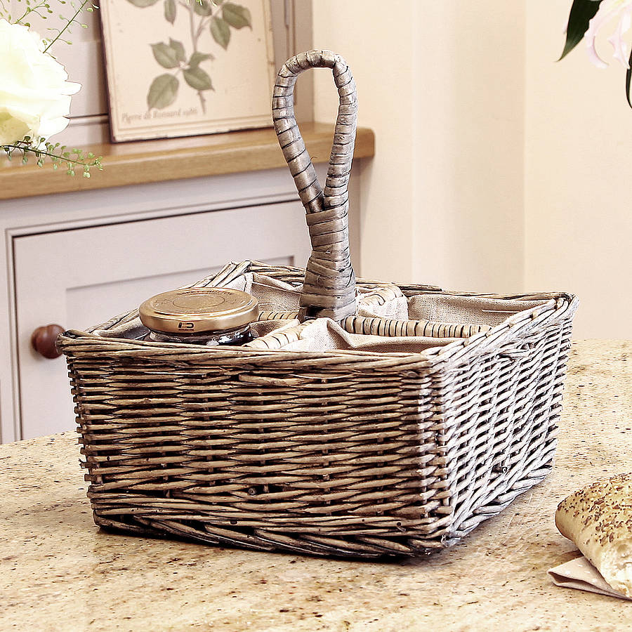 wicker four section storage caddy by dibor | notonthehighstreet.com