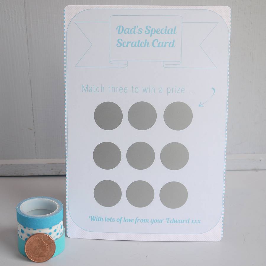 personalised father's day scratch card by daisyley designs ...