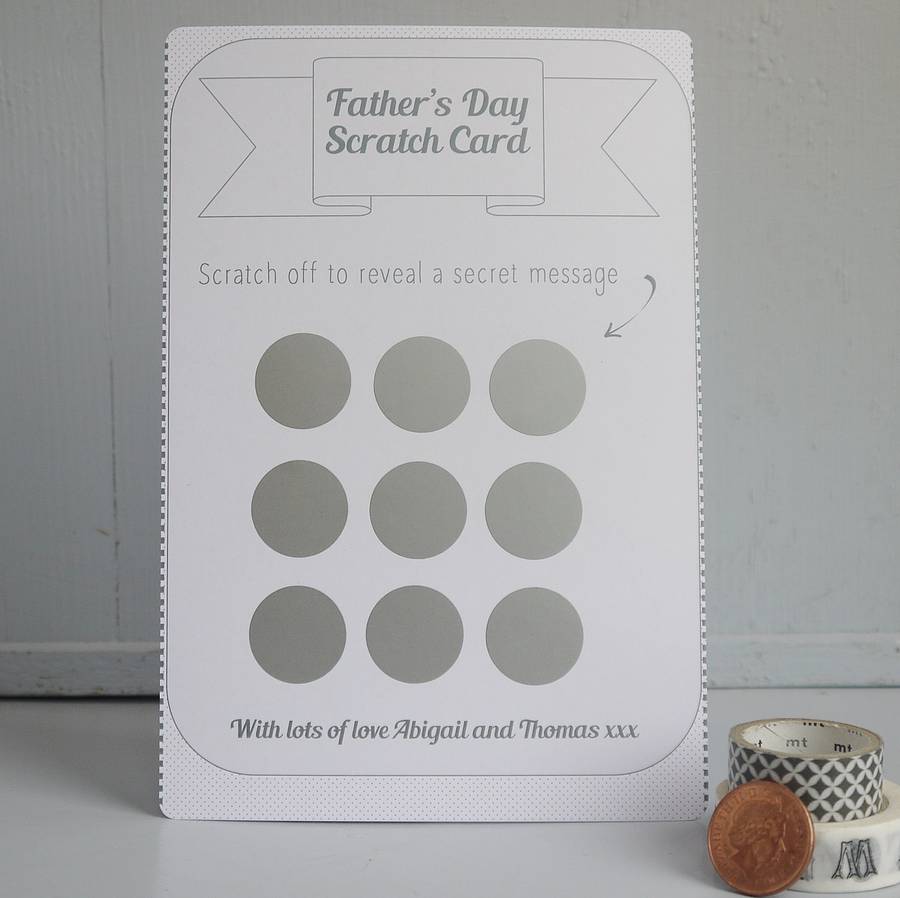 personalised father's day scratch card by daisyley designs ...