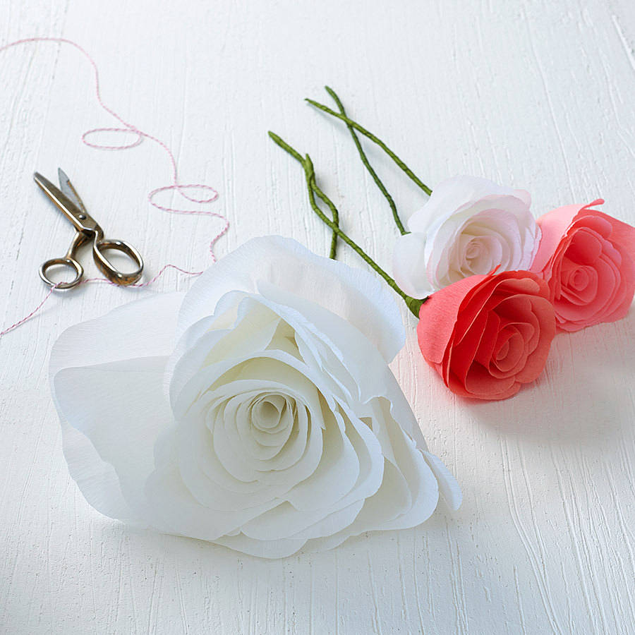 bespoke handmade paper roses by pearl and earl | notonthehighstreet.com