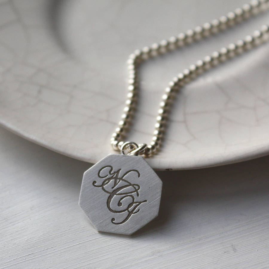 Silver Monogram Necklace By Nicola Crawford | notonthehighstreet.com