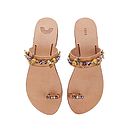 Handmade Embellished Toe Ring Leather Sandals By Iris ...