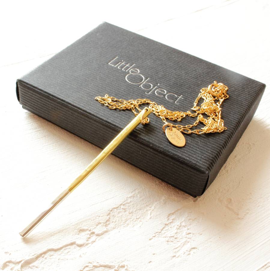 mixed metal long pendant by little object | notonthehighstreet.com