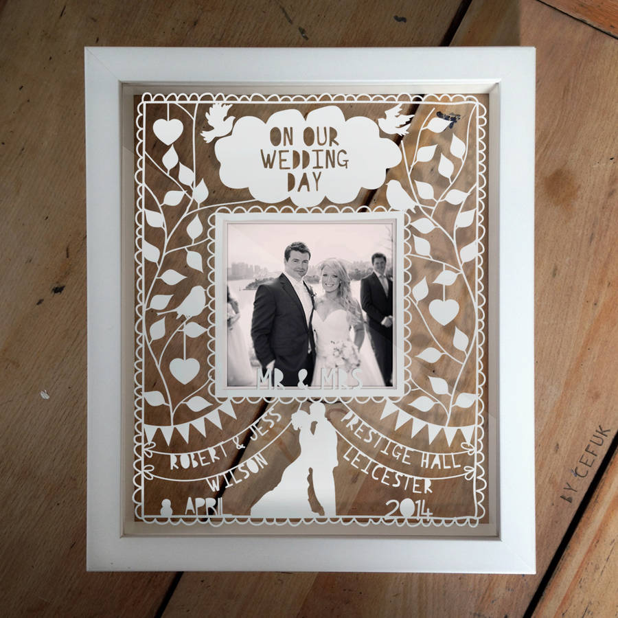 personalised instagram photo wedding papercut by the portland co ...