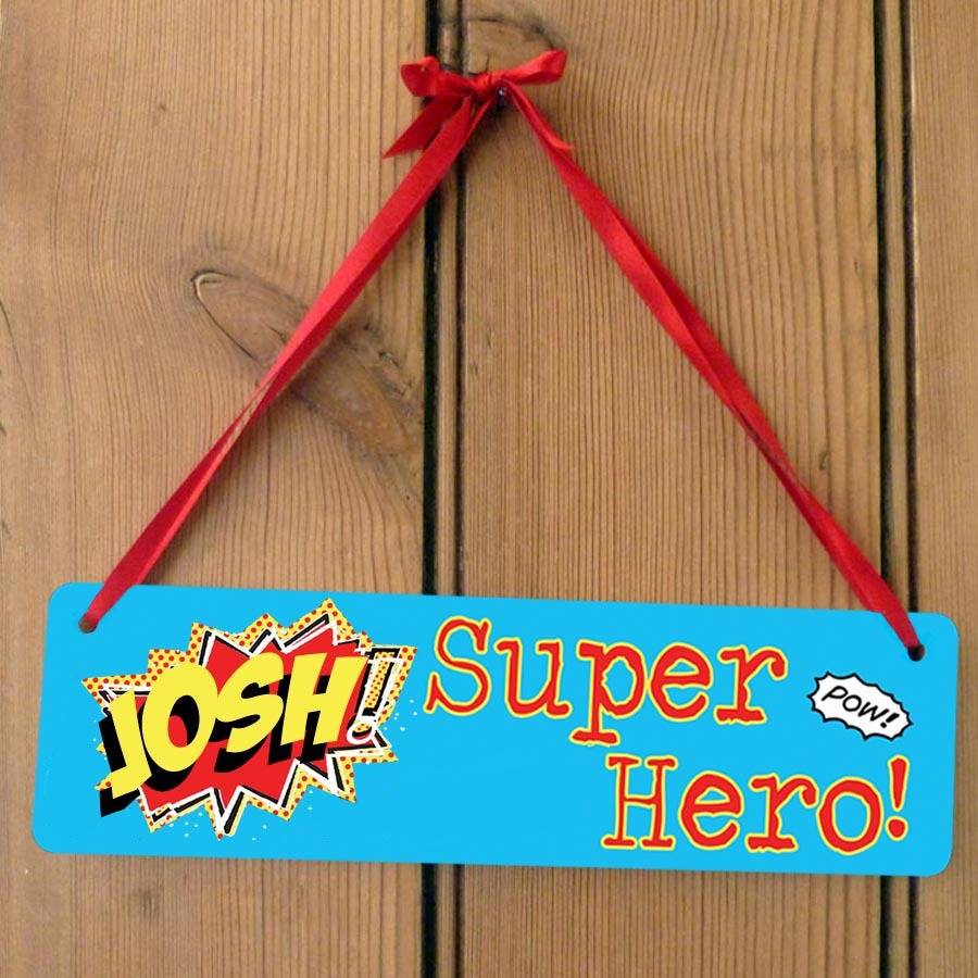 Personalised Super Hero Sign By Cute-Clocks | notonthehighstreet.com
