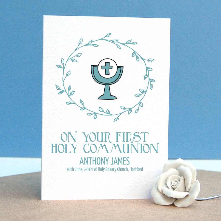 First Holy Communion Personalised Card By Afewhometruths 