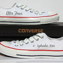 bride custom wedding converse by nappy head | notonthehighstreet.com