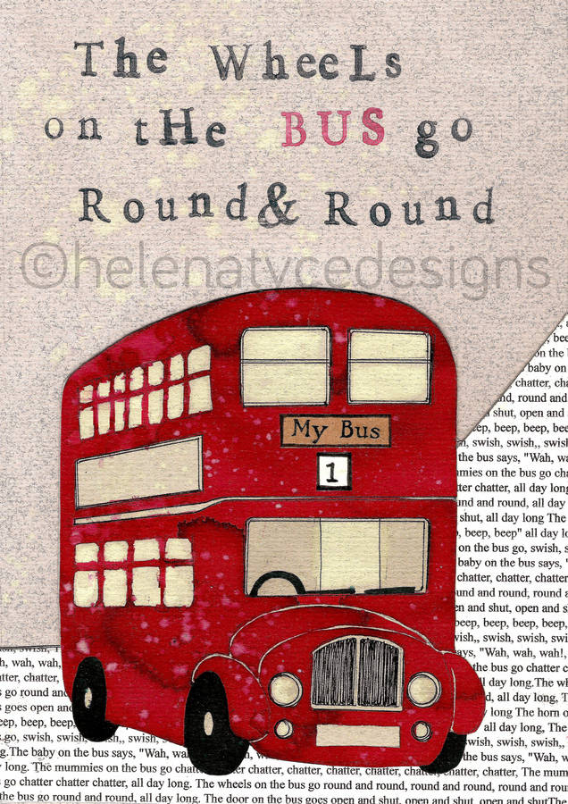 london bus print by helena tyce designs | notonthehighstreet.com