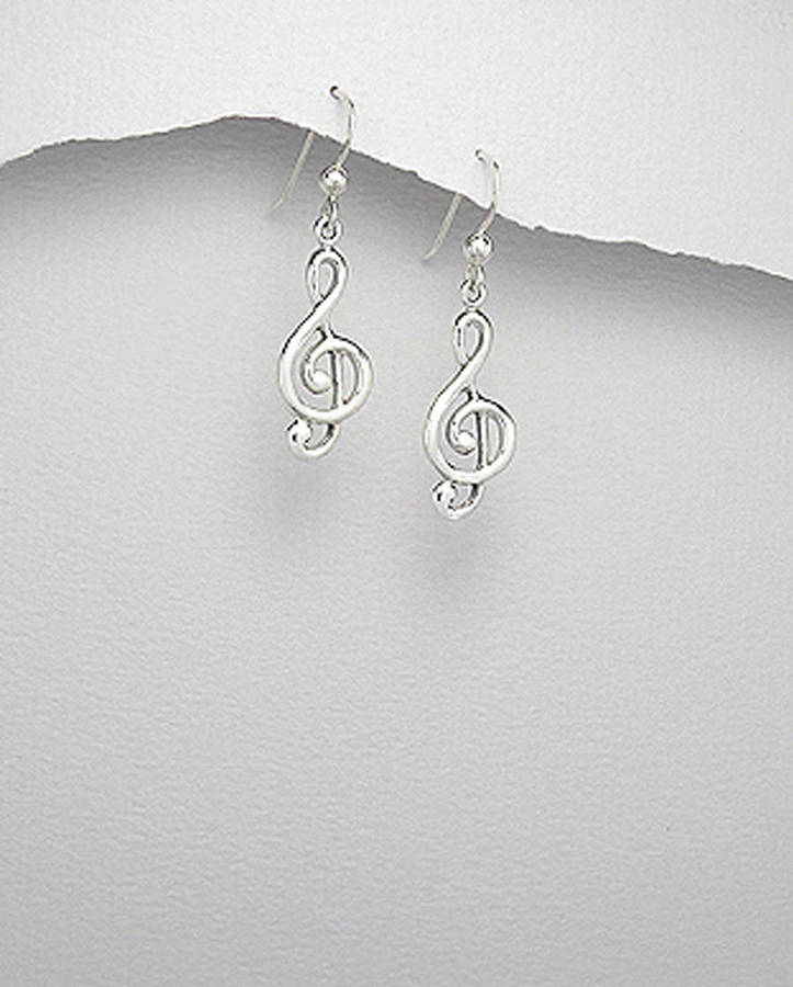 musical note sterling silver earrings by lovethelinks ...