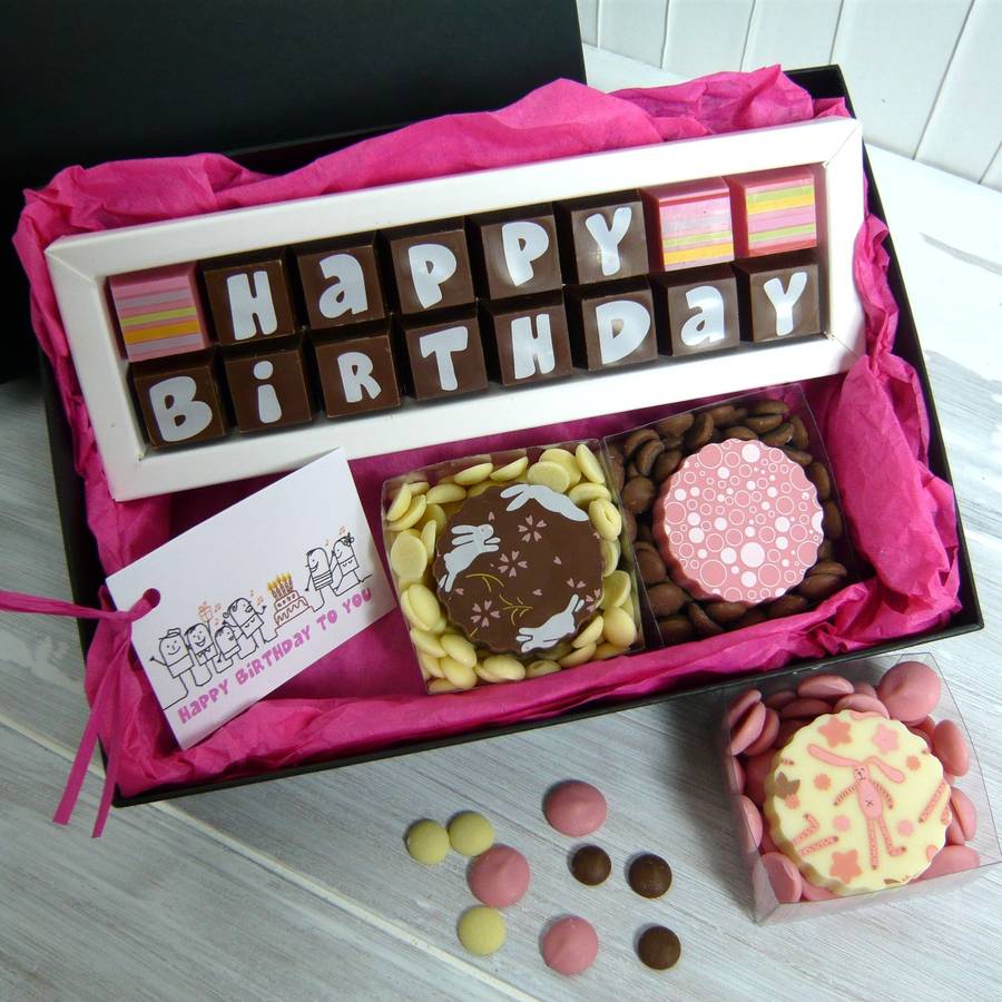Personalised Happy Birthday Gift Box Of Chocolates By Chocolate By