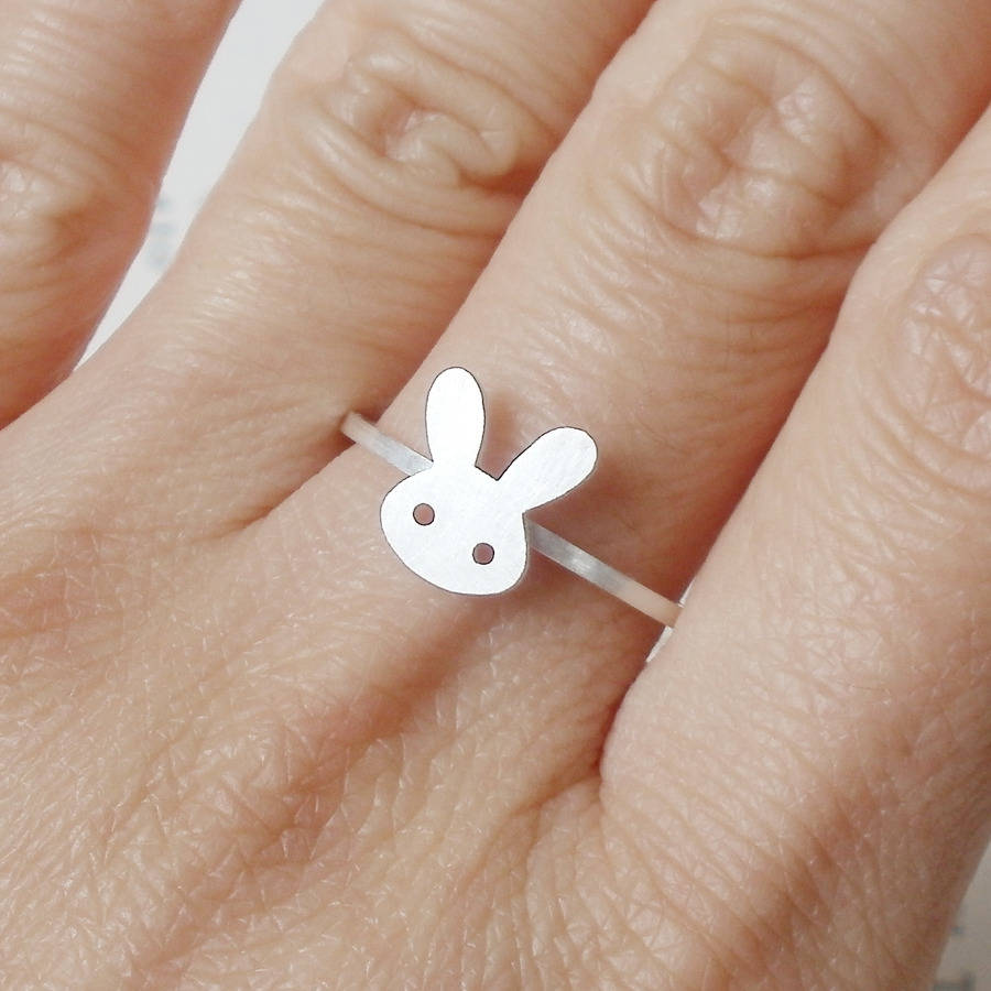 sterling silver bunny rabbit ring by huiyi tan | notonthehighstreet.com