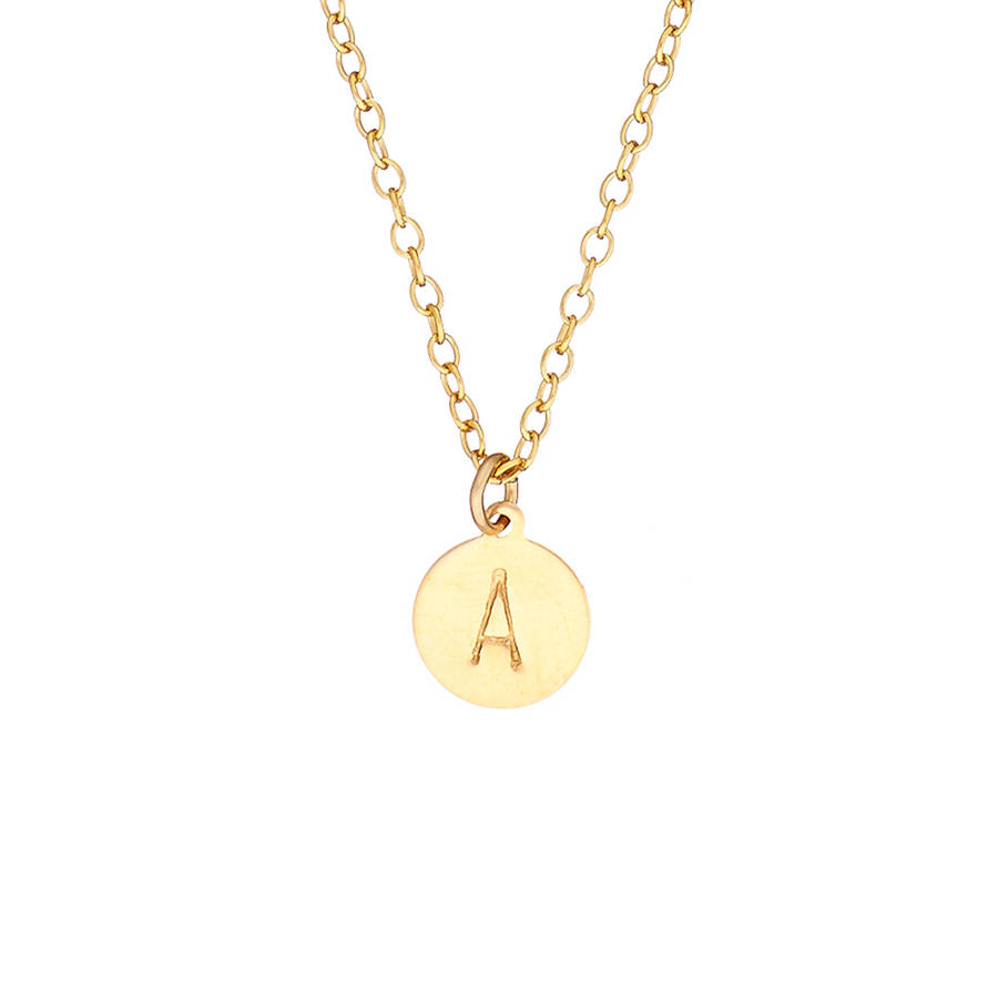 14k Gold Disc Monogram Necklace | Paul Smith