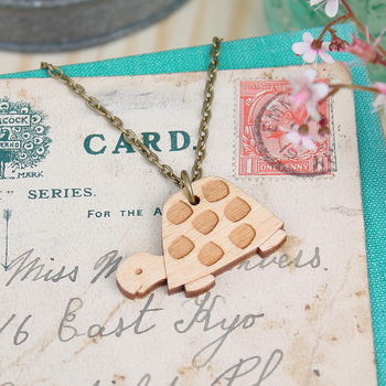 Wooden Turtle Necklace By Ginger Pickle | notonthehighstreet.com