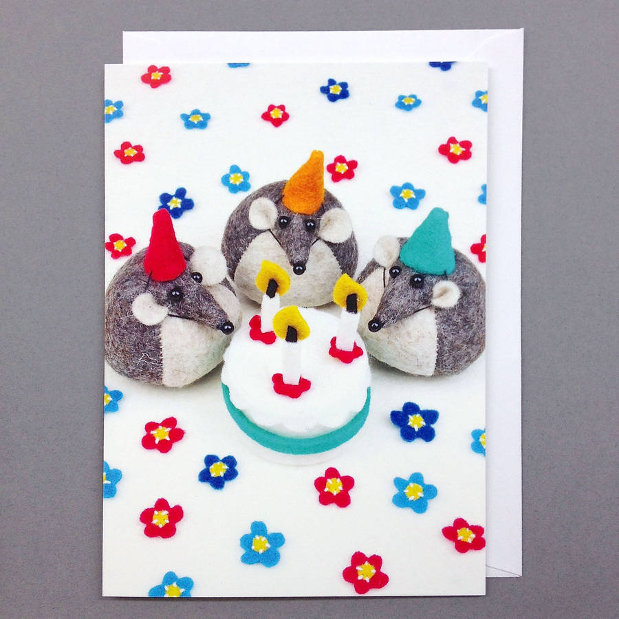 three mice happy birthday greeting card by mirjami design ...