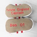 Baby's Initial First Football Booties By Born Bespoke ...