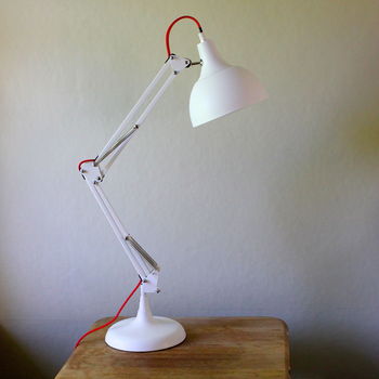 Matt White Angled Table Lamp By The Forest & Co | notonthehighstreet.com