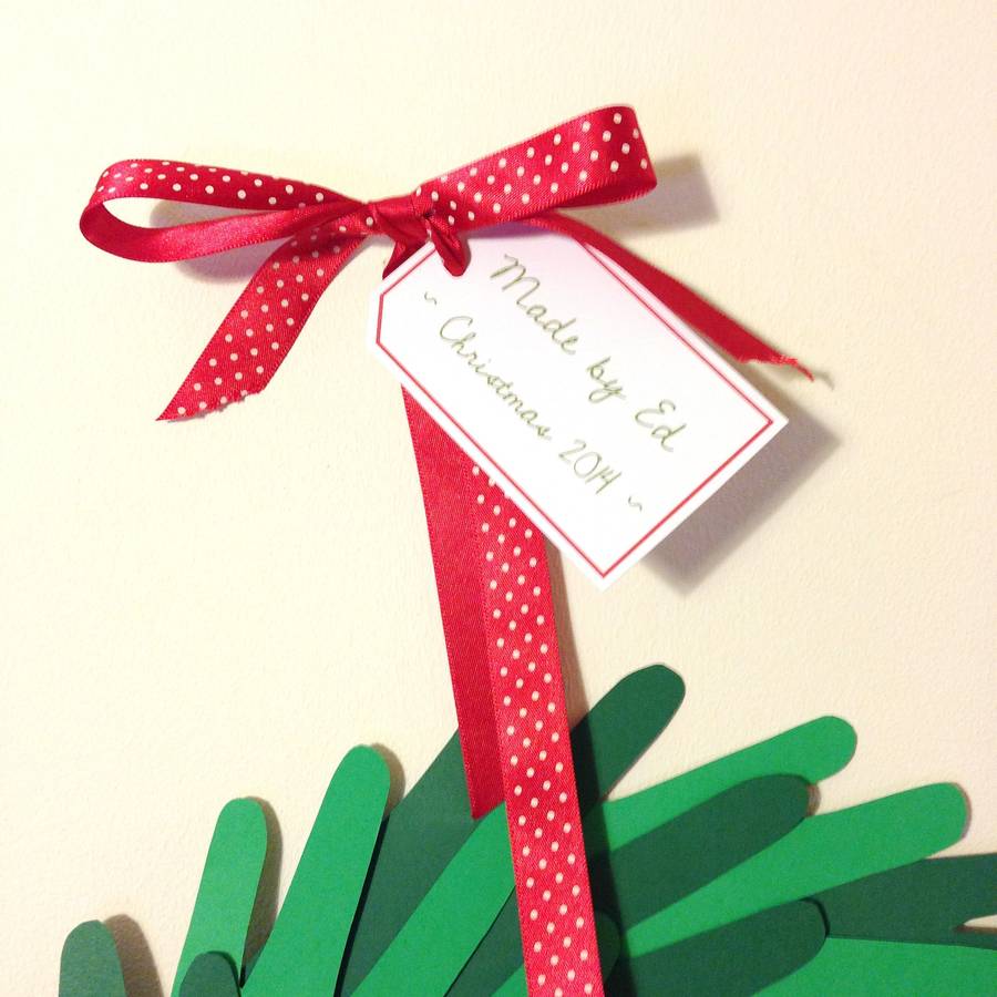 make your own paper handprint wreath by love those prints ...