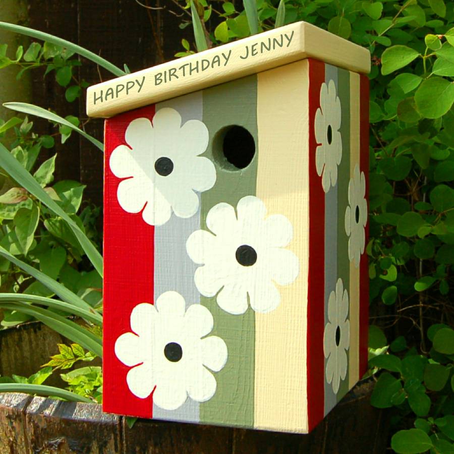 Personalised Flowers Bird Box By Lindleywood | notonthehighstreet.com