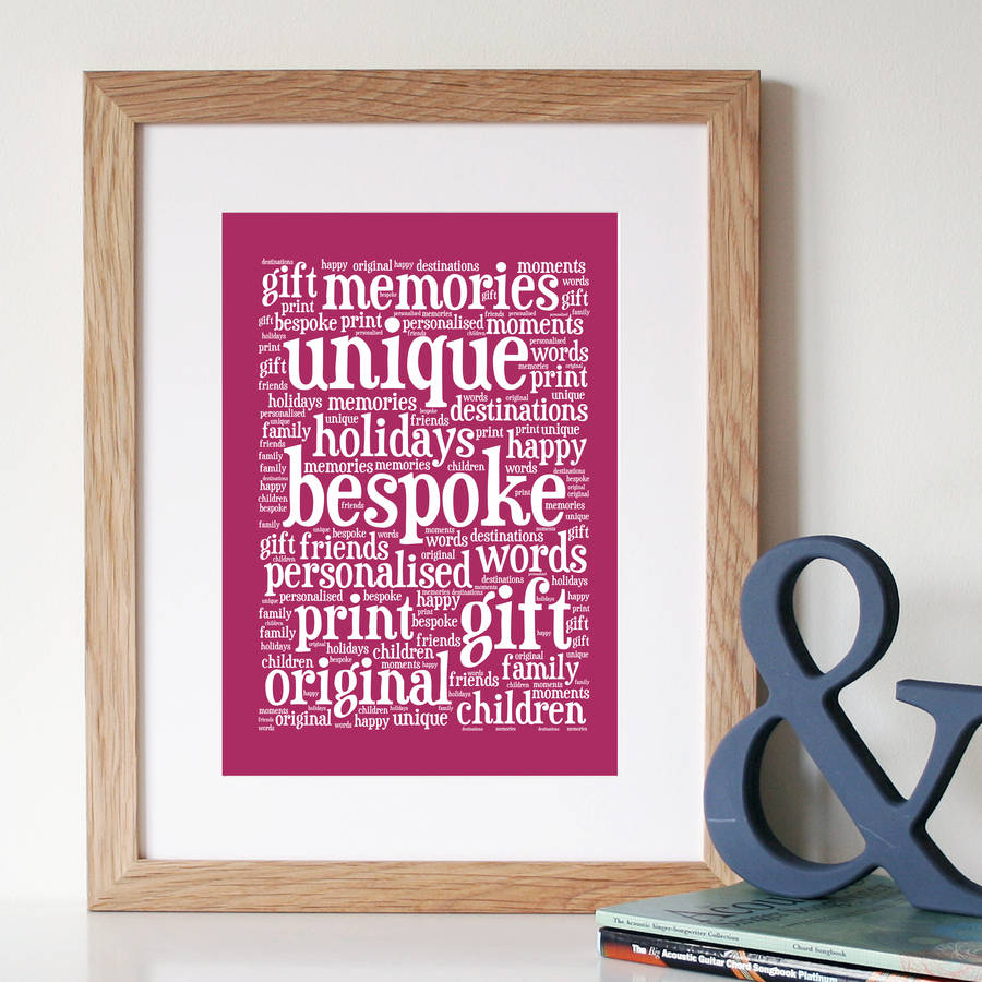 personalised word art print by hope & love | notonthehighstreet.com