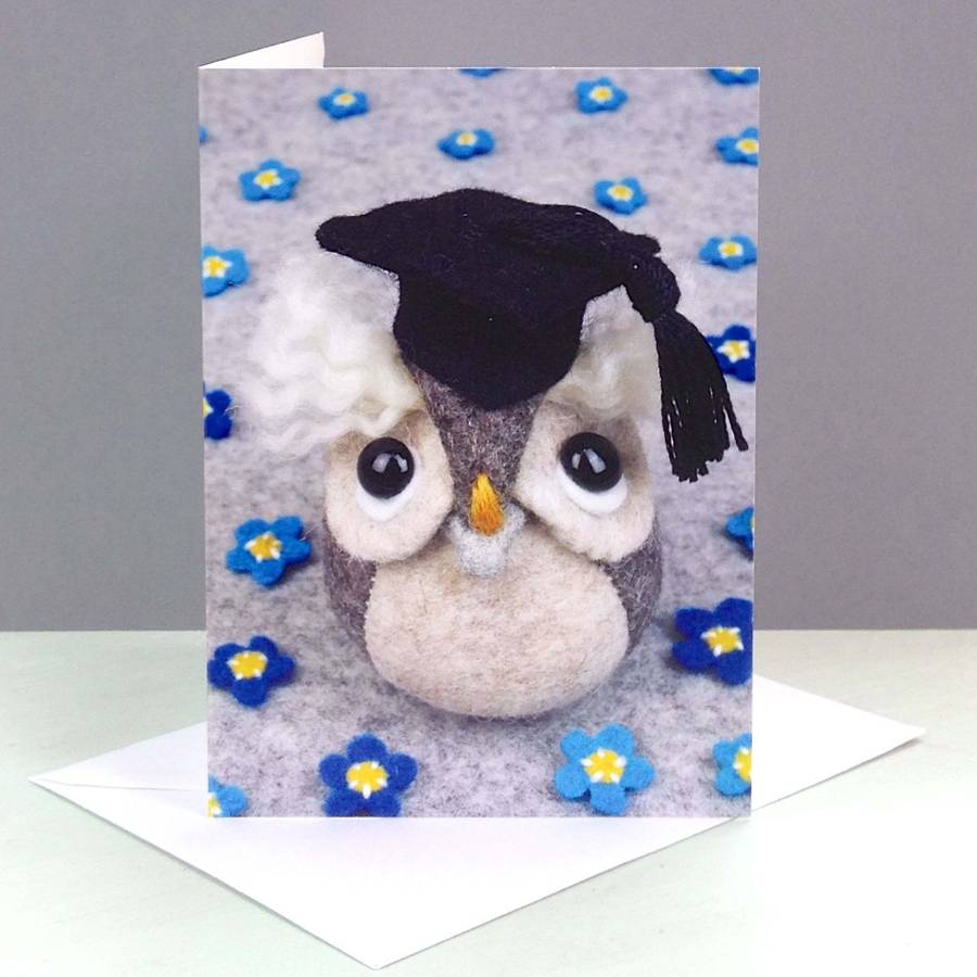 graduation owl greeting card by mirjami design | notonthehighstreet.com