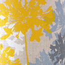 yellow and grey linen floral lampshade by emma purdie ...