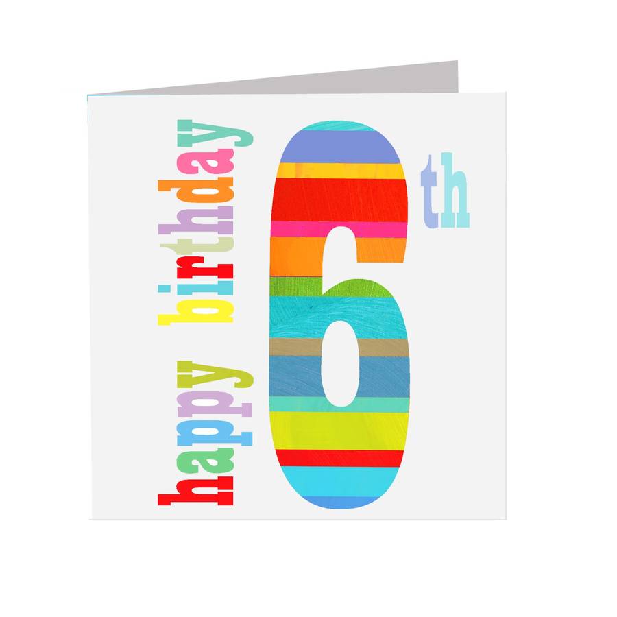 sparkly 6th birthday card by kali stileman publishing ...
