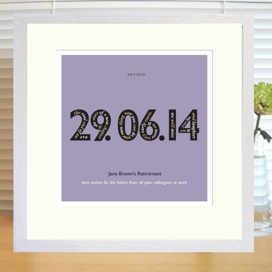 Personalised Retirement Or Leaving Print With Mount By Designed ...