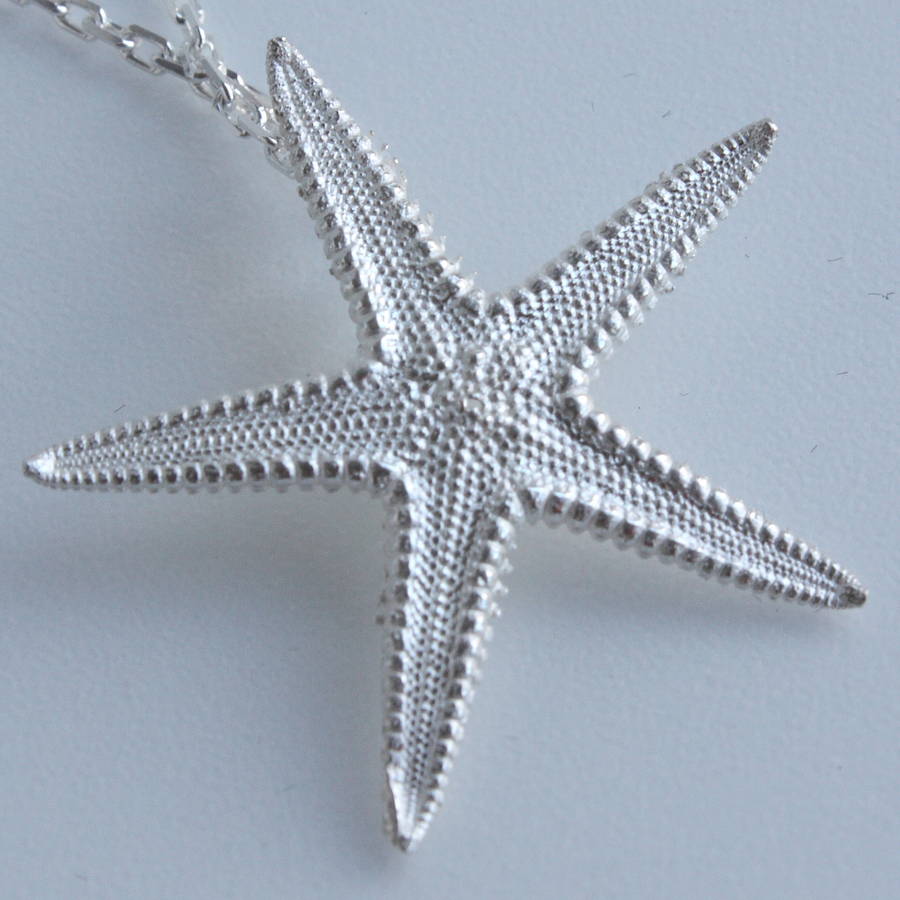 sterling silver starfish necklace by caroline brook ...