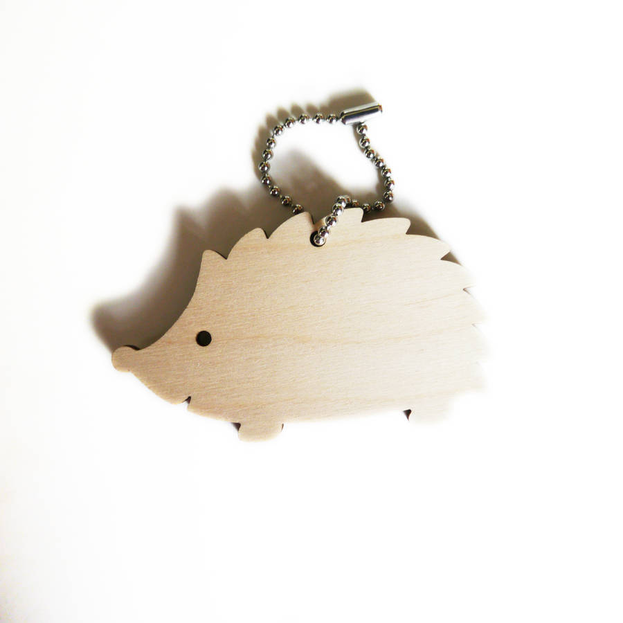 personalised cute animal keyring by cairn wood design ...