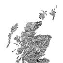 Typographic Map Of Scotland By Run For The Hills | notonthehighstreet.com