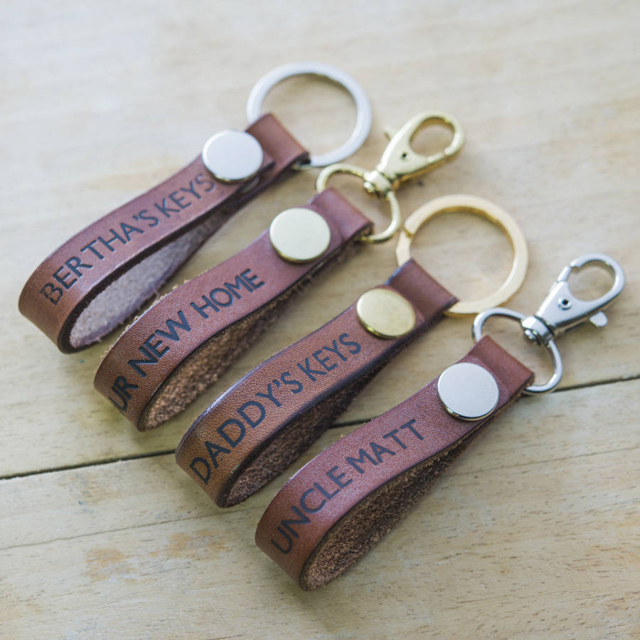 Personalised Leather Key Ring By Tanner Bates Notonthehighstreet Personalised Leather Key Ring By Tanner Bates Notonthehighstreet