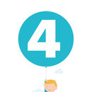 Four Today Boy With Balloon Birthday Card By Showler And Showler ...